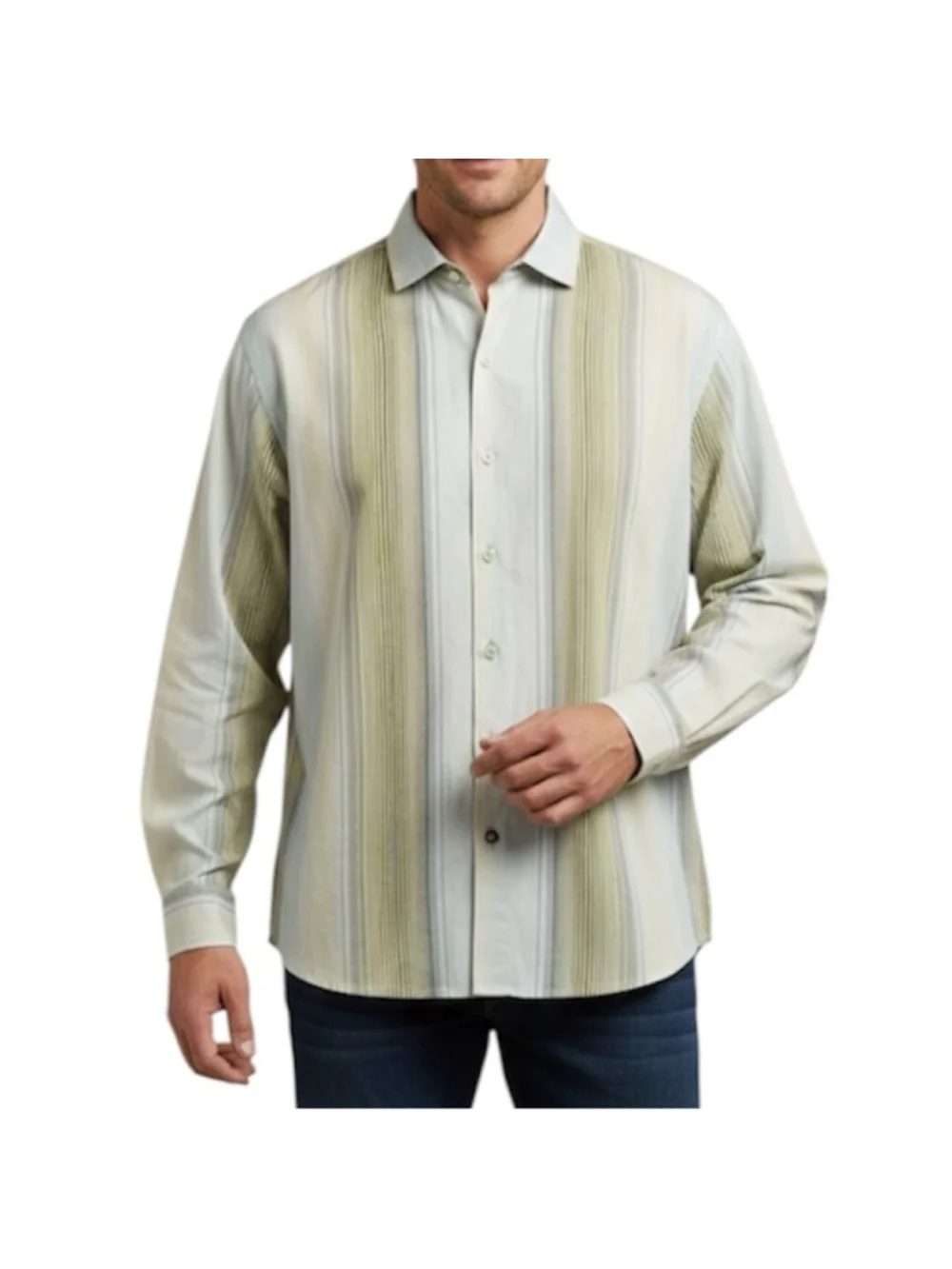 Tommy Bahama | Shirts | Tommy Bahama Mens Sz L Cotton Contrast Vertical ...